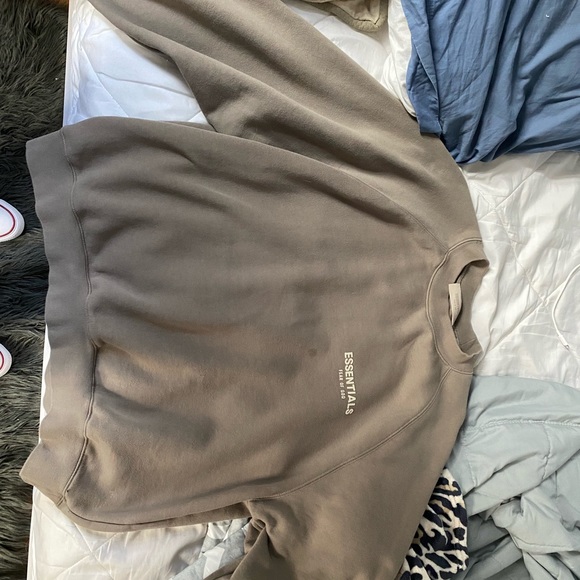 Fear of God | Sweaters | Essentials Fear Of God Beige Crewneck Size ...